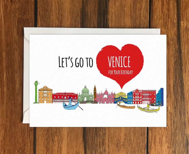 Let's Go to Venice Greeting Card A6 - Etsy