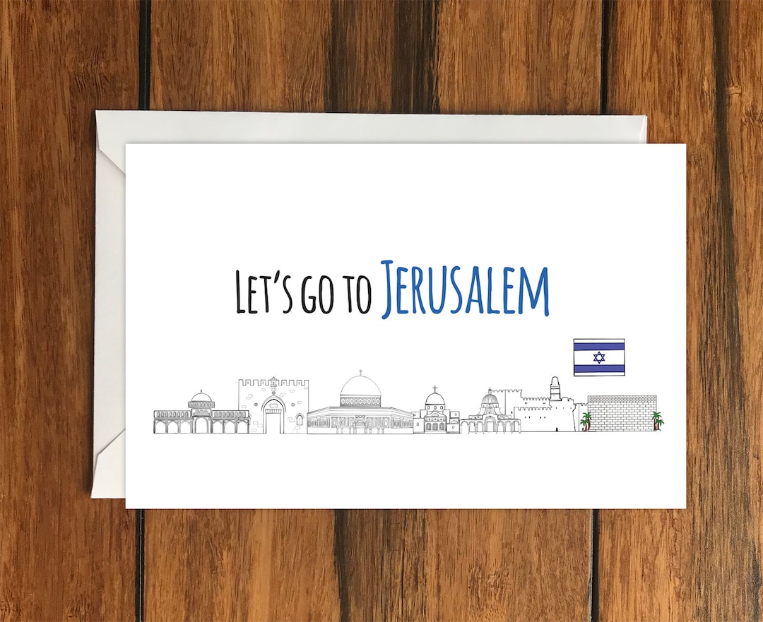 Let's Go to Jerusalem Greeting Card, Holiday Card, Gift Idea A6 - Etsy