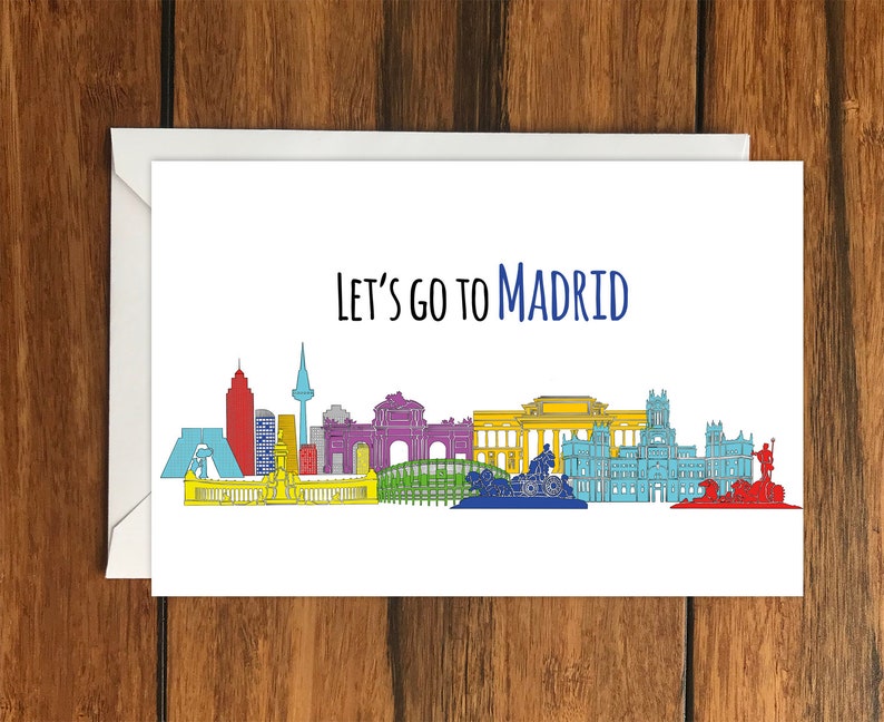 Let's Go to Madrid Holiday Gift Idea Greeting Card A6 - Etsy