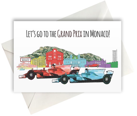 Let's Go to the Monaco Grand Prix Holiday Gift Idea | Etsy
