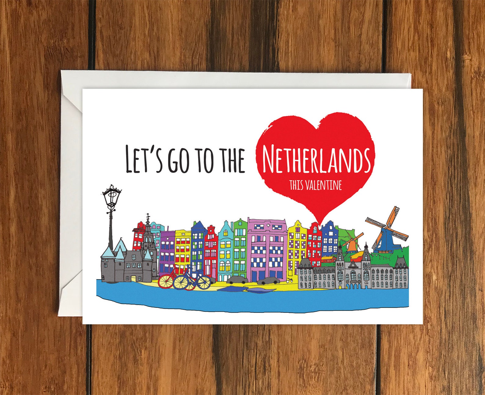 Let's Go to the Netherlands Greeting Card A6 - Etsy