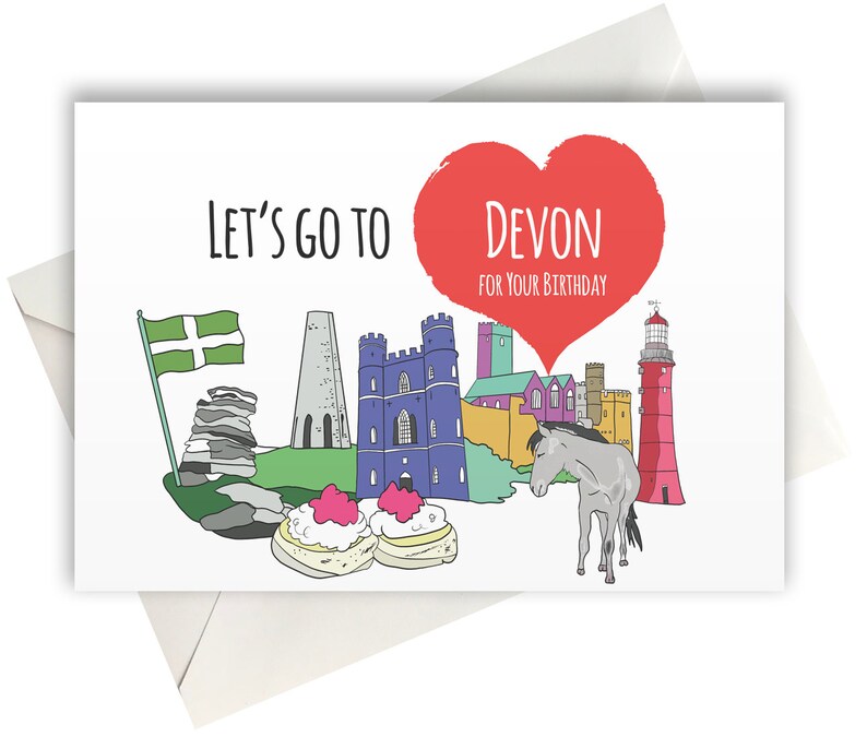 Let's Go to Devon Greeting Card A6 - Etsy