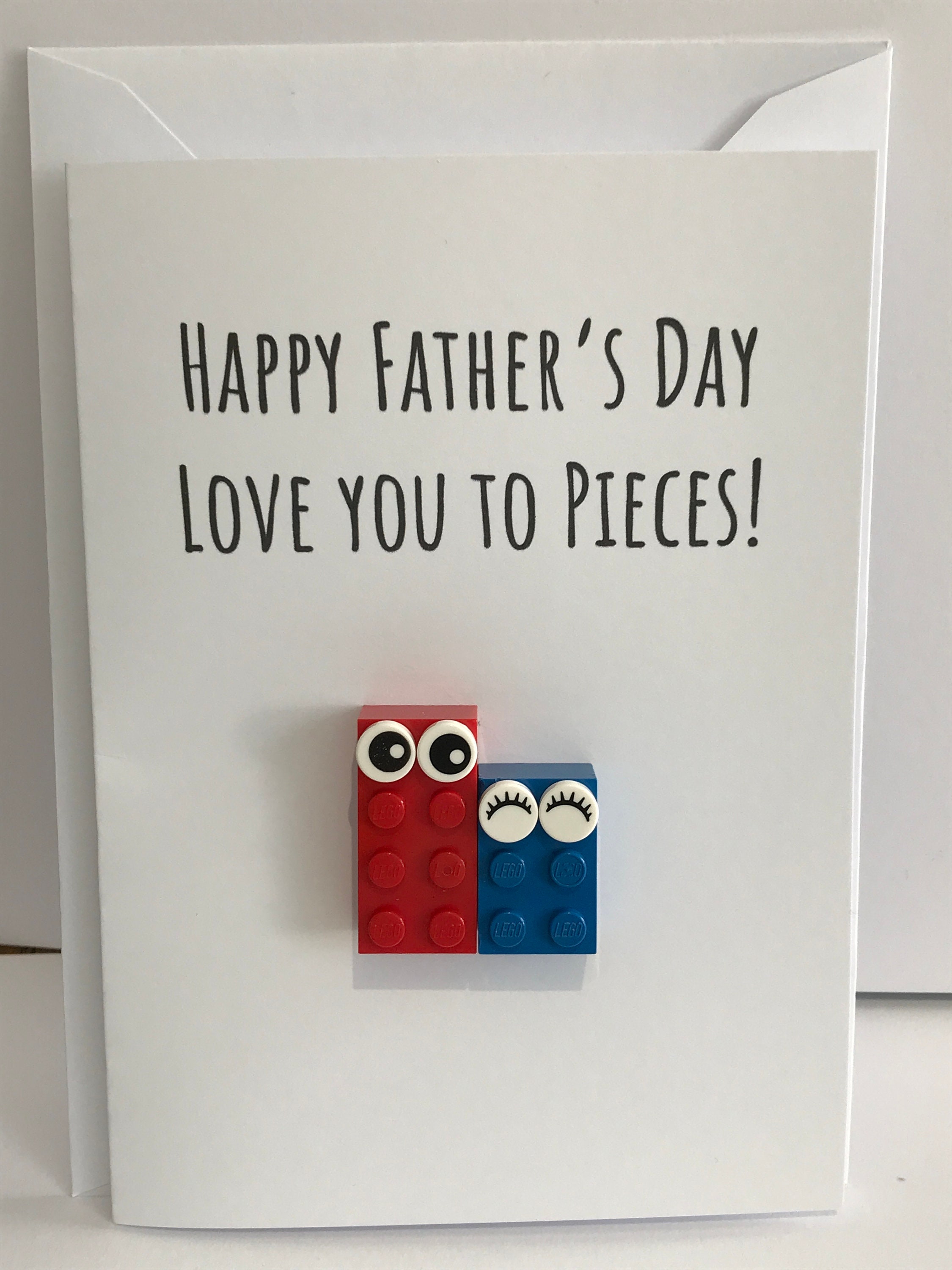 Happy Father's Day I Love You to Pieces LEGO Greeting Card A6 - Etsy UK