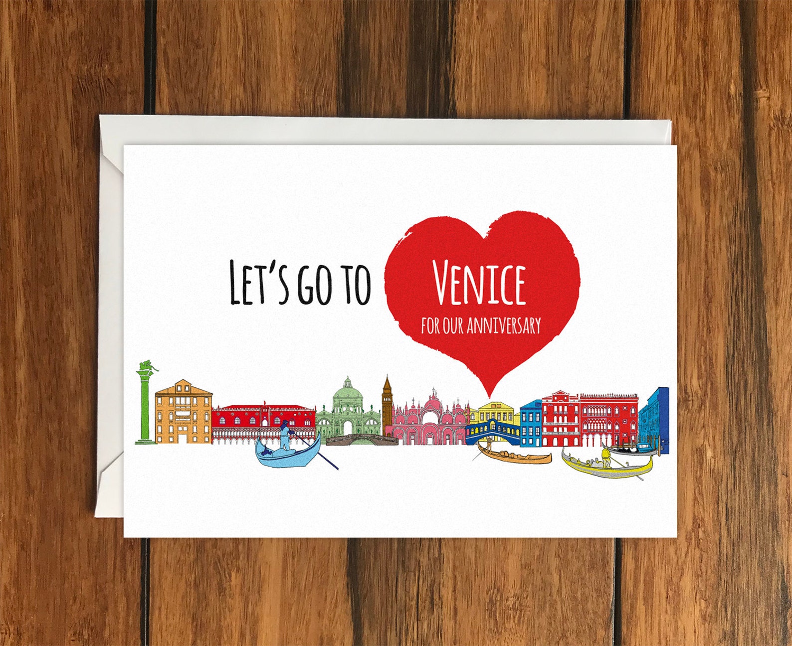 Let's Go to Venice Greeting Card A6 - Etsy