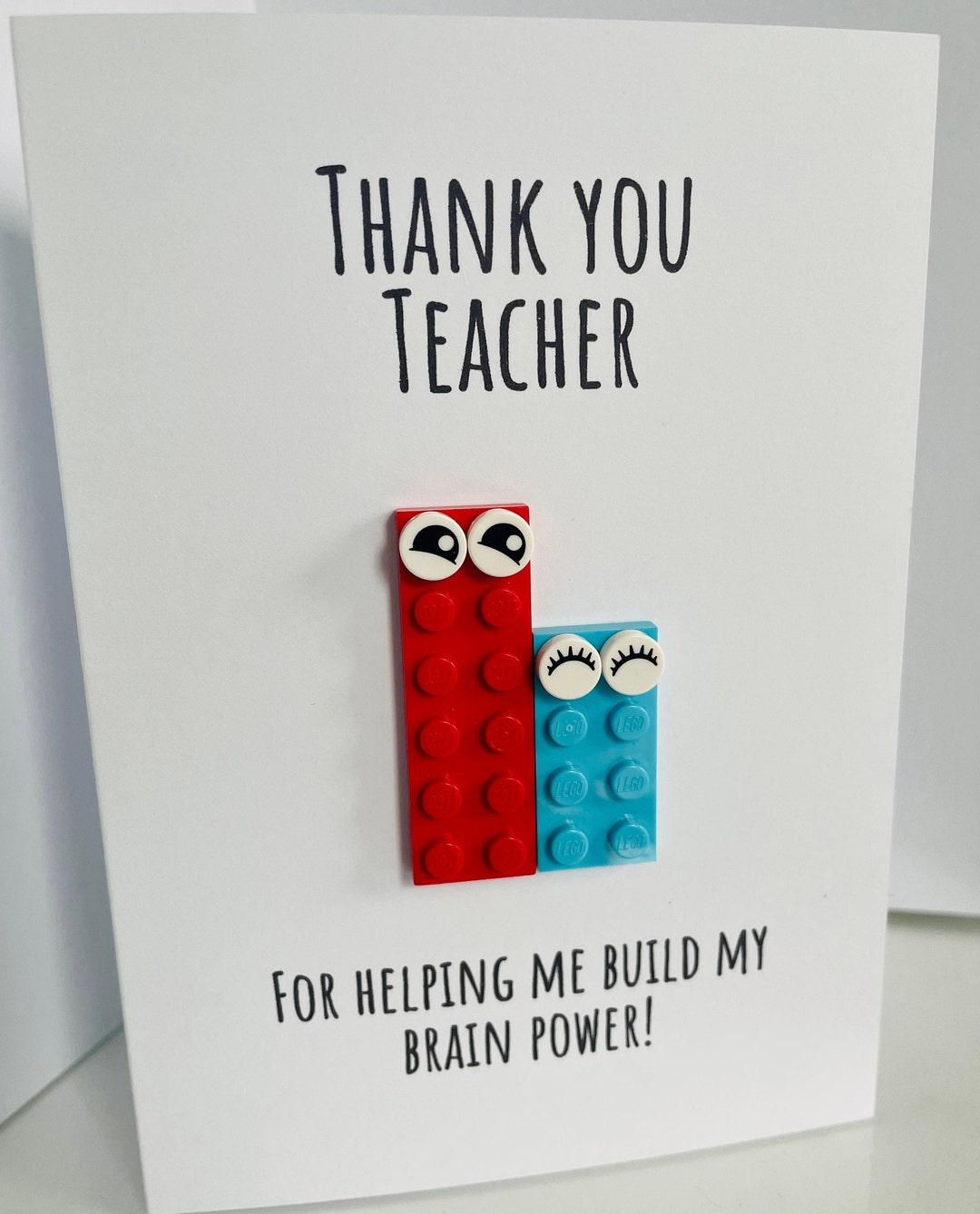 Thank You Teacher LEGO Greeting Card A6 - Etsy