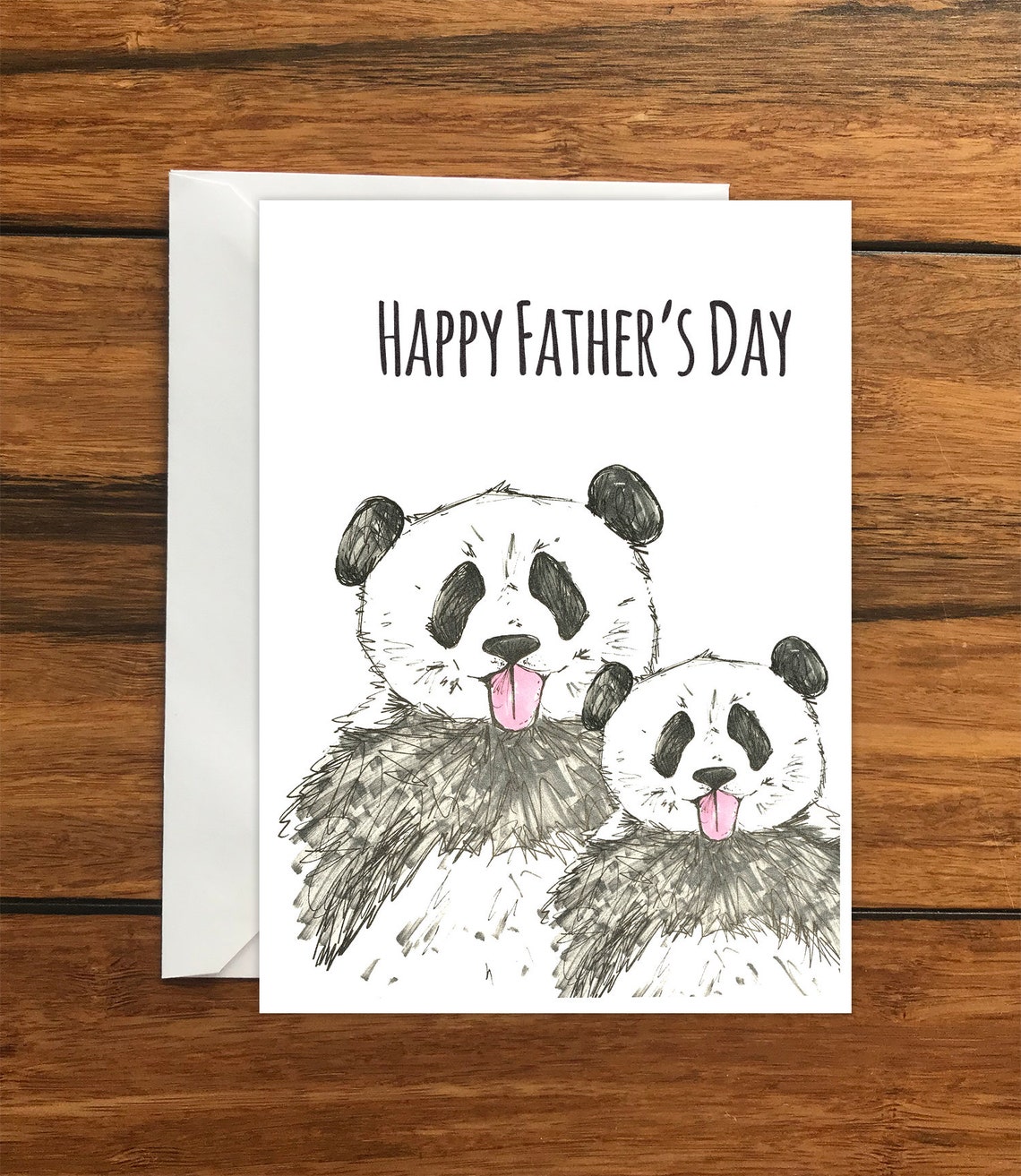 Happy Father's Day Panda Blank Greeting Card A6 - Etsy