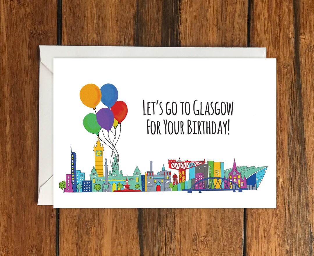 Let's Go to Glasgow for Your Birthday Greeting Card, Holiday Card, Gift ...