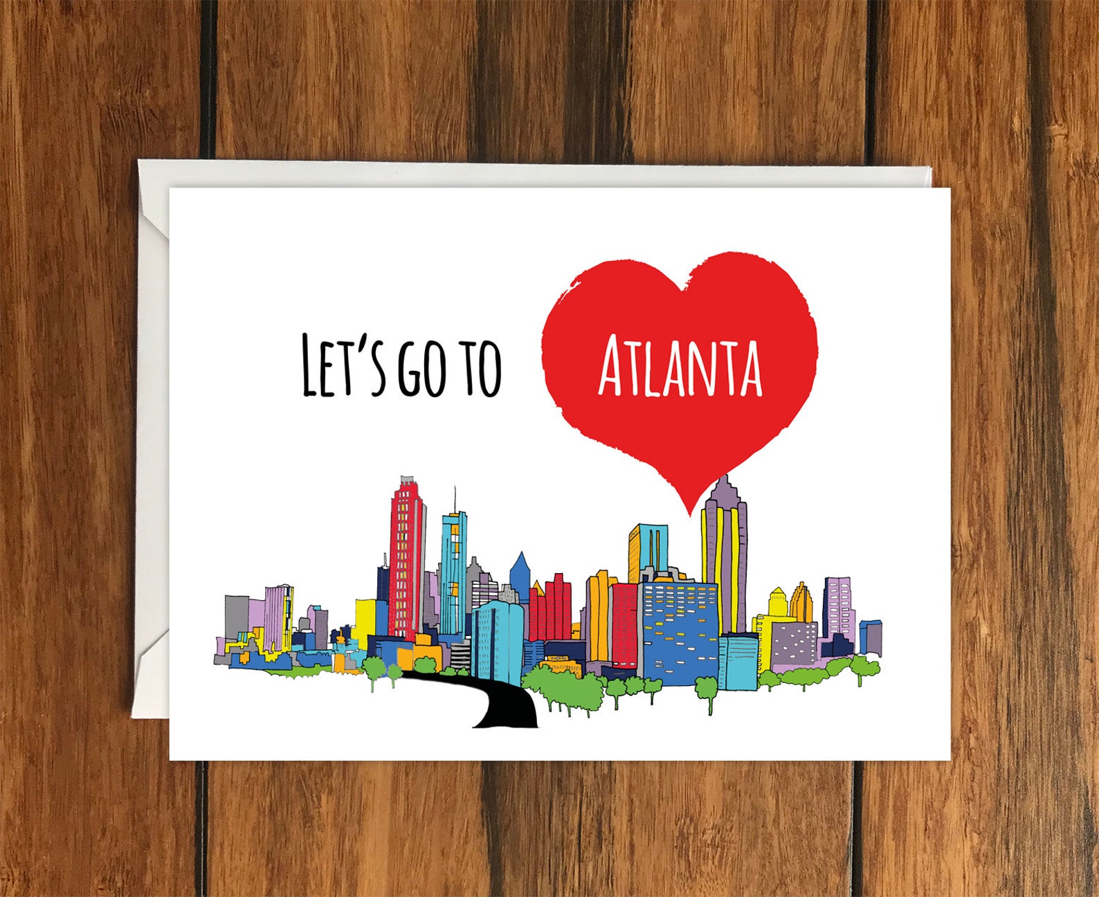 Let's Go to Atlanta Greeting Card A6 - Etsy
