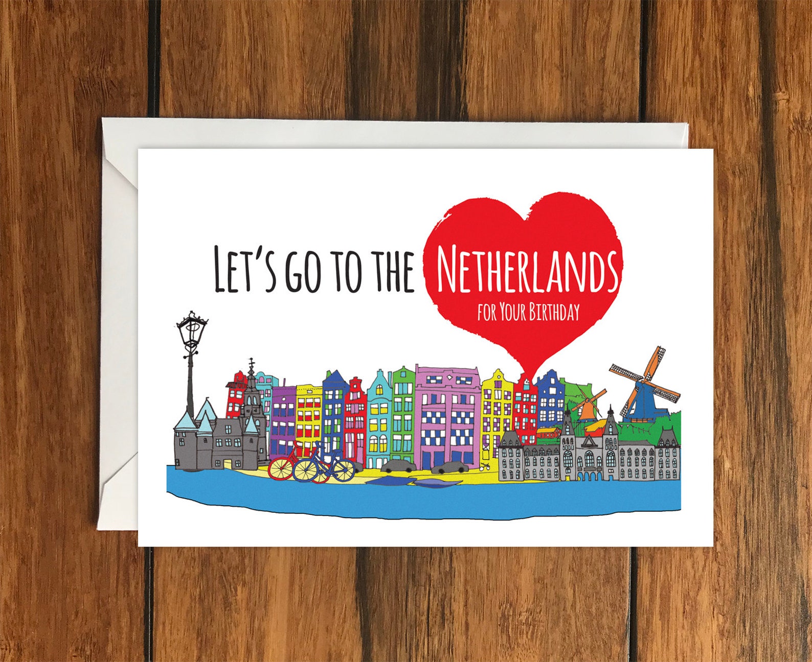 Let's Go to the Netherlands Greeting Card A6 - Etsy