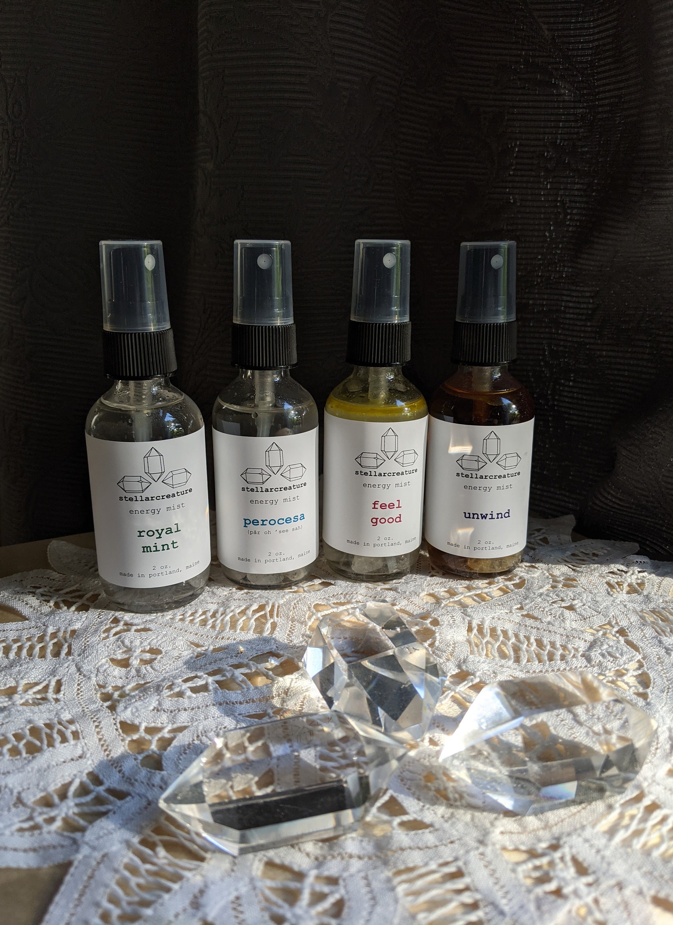 Aromatherapy sprays crystal infused energy mist room | Etsy