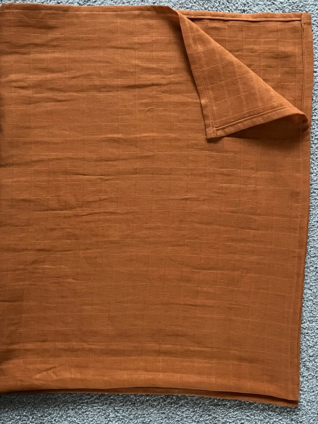 Rust Cotton Gauze Baby Blanket: Unisex Swaddle, Nursing Cover - Etsy