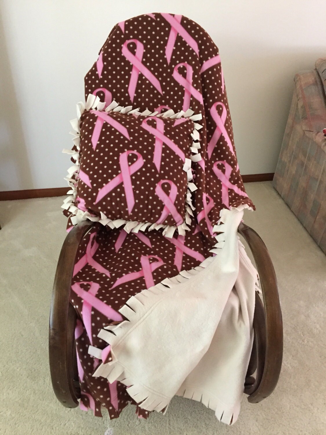 Fleece Cancer Ribbon