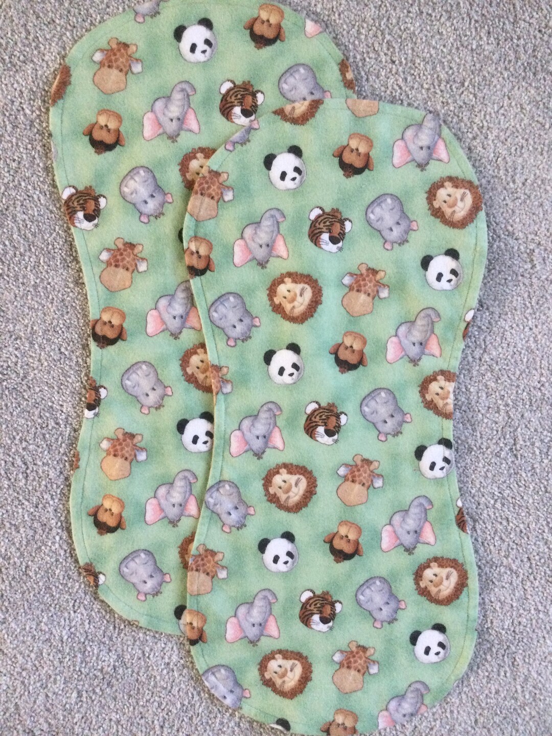 Jungle Babies Burp Cloths, Unisex Burp Cloths, Safari Animals Burp ...