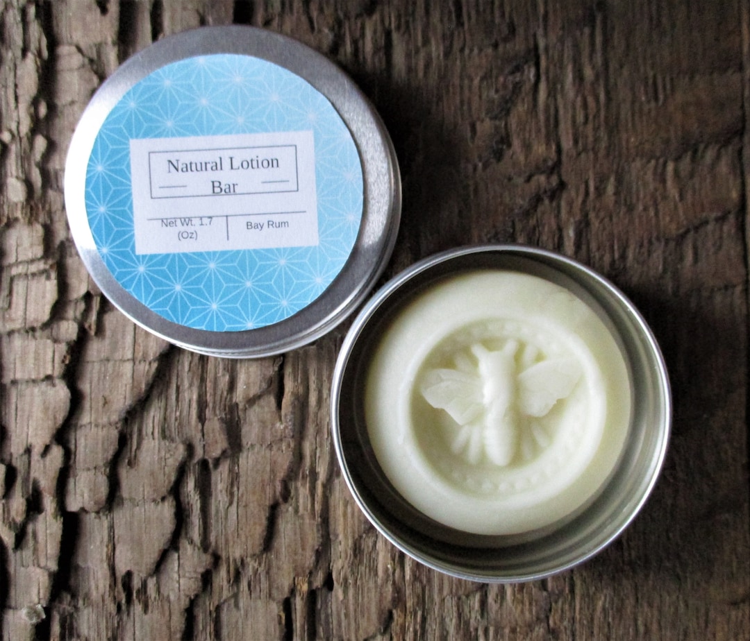 Bay Rum Solid Lotion Bar With Storage Tin, All Natural, Handmade - Etsy