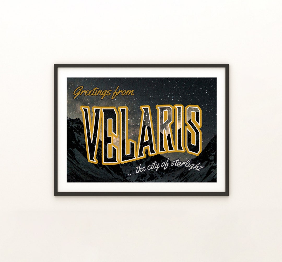 Velaris Retro Postcard Print | Velaris Print | Night Court Print ...