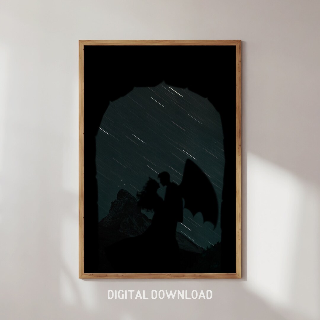 Starfall Print | Feyre and Rhysand | Night Court Prints | Velaris Prints | ACOTAR Prints ...