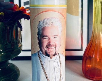 Guy Fieri Parody Devotional Prayer Saint Candle - Etsy