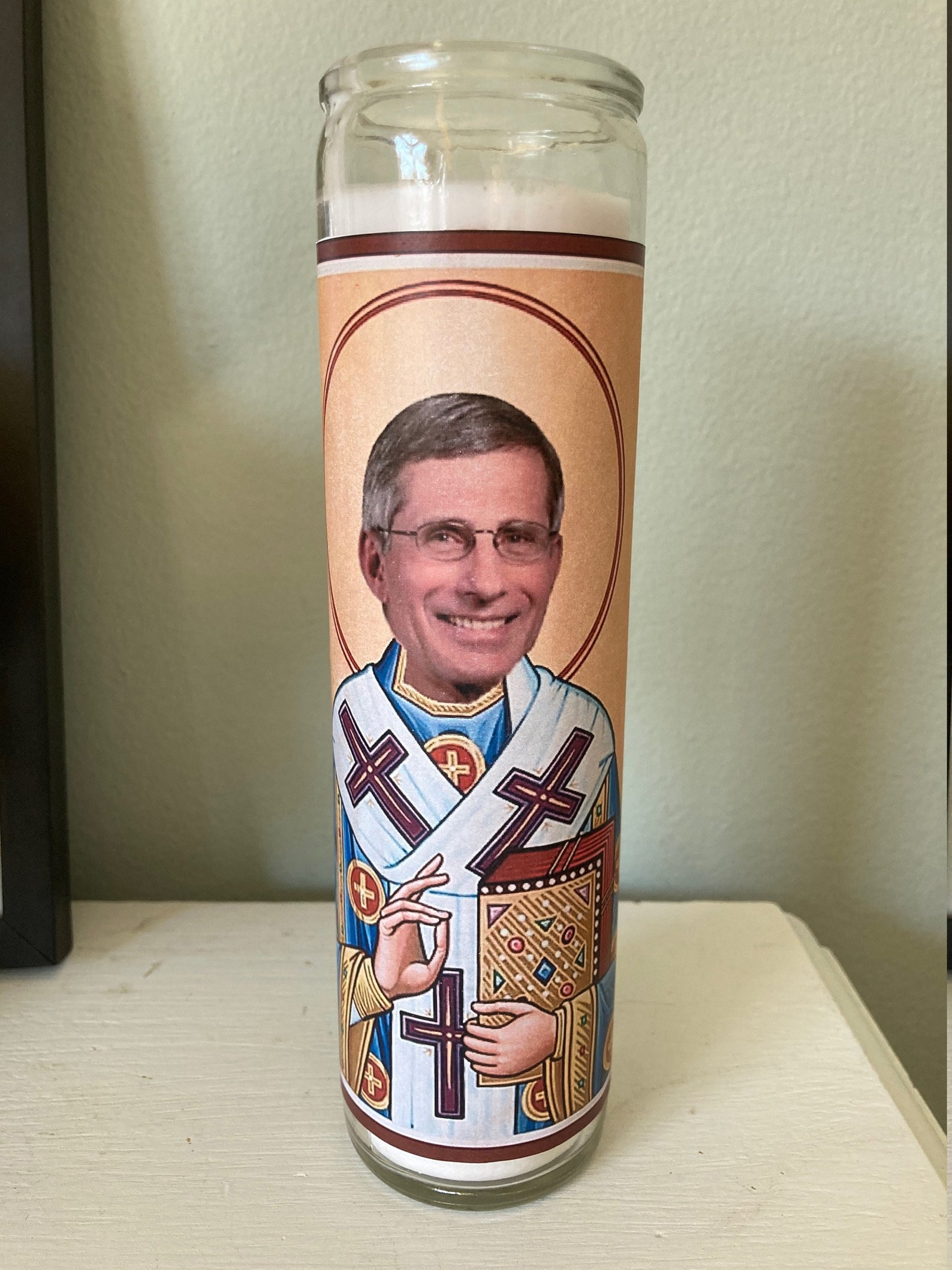 St. Anthony Fauci 8 Glass Devotional Candle Jar Parody - Etsy