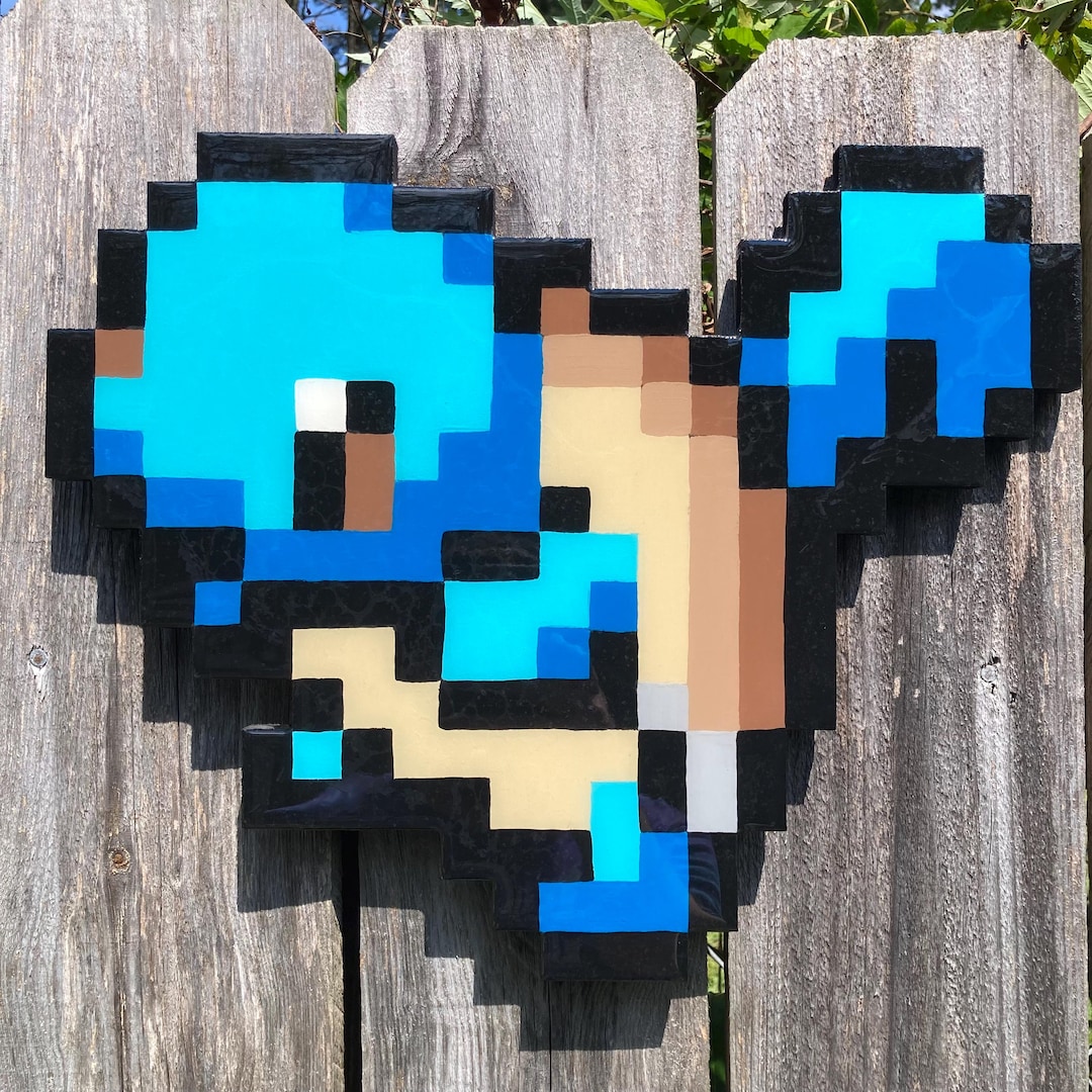 Squirtle From Pokémon MDF Pixel Art Squirtle in the Video Game From ...
