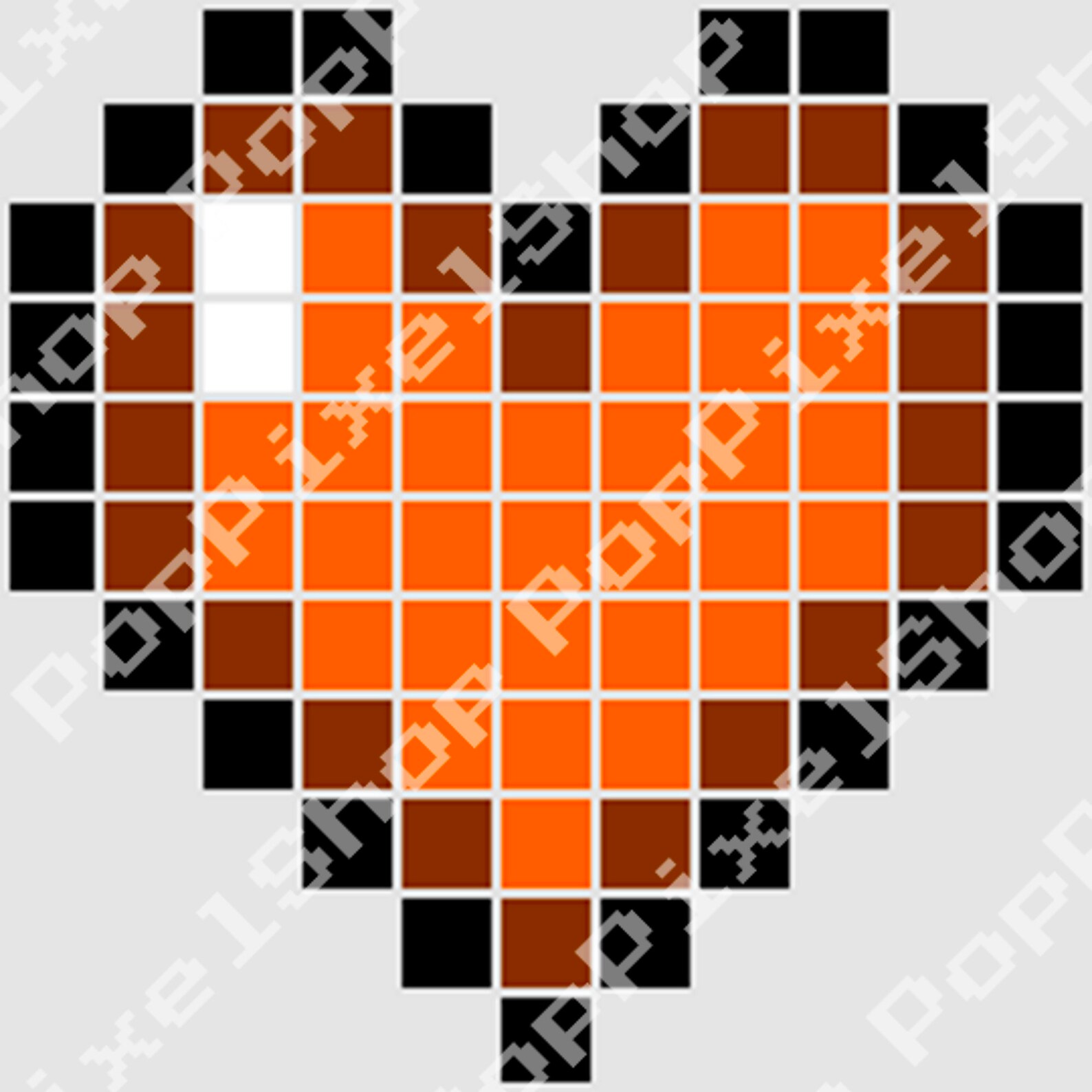Corazón Pixelado para Elegir Tu Color, un Corazón Personalizado que se ...