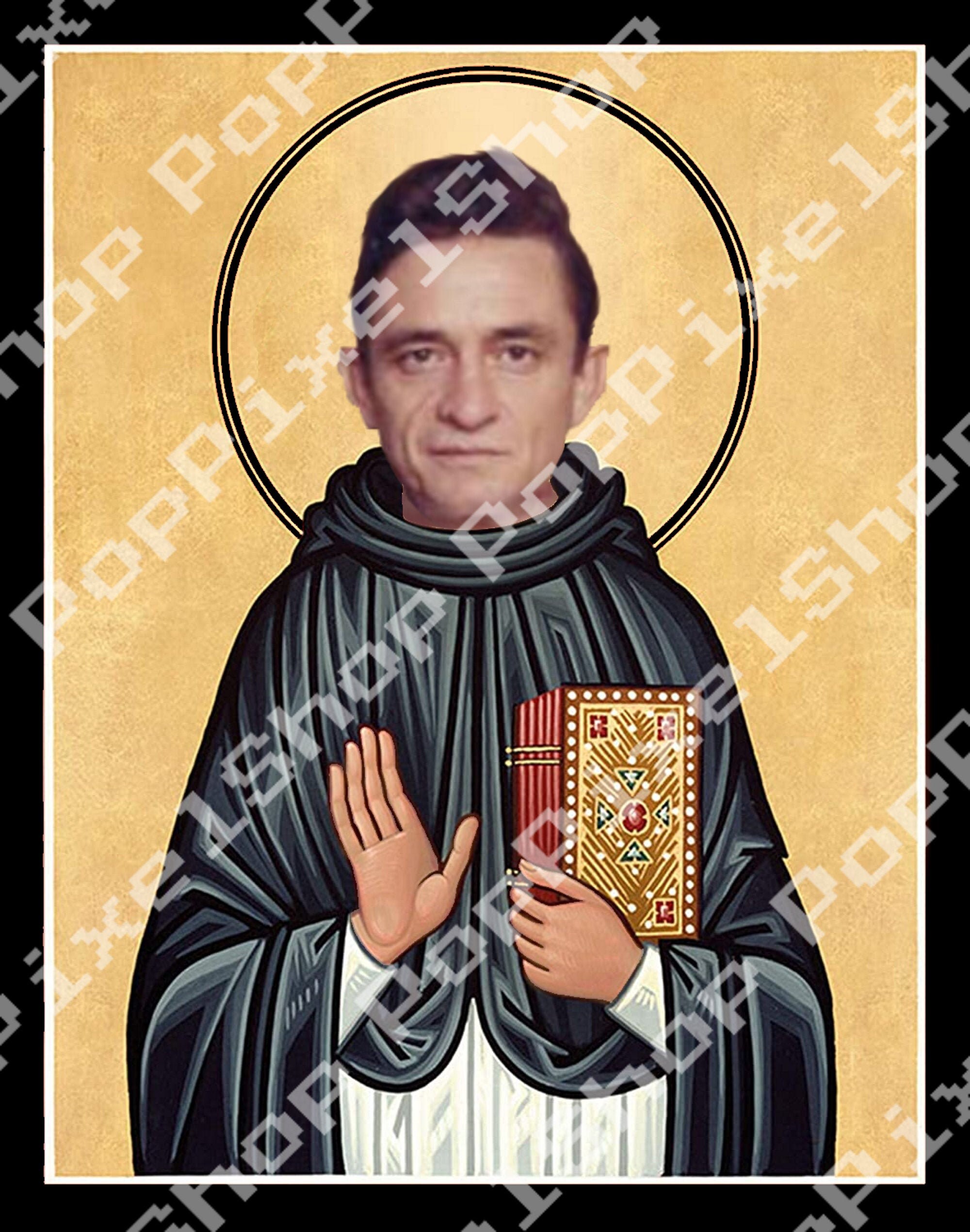St. Johnny Cash Prayer Celebrity Devotional Candle 8 - Etsy