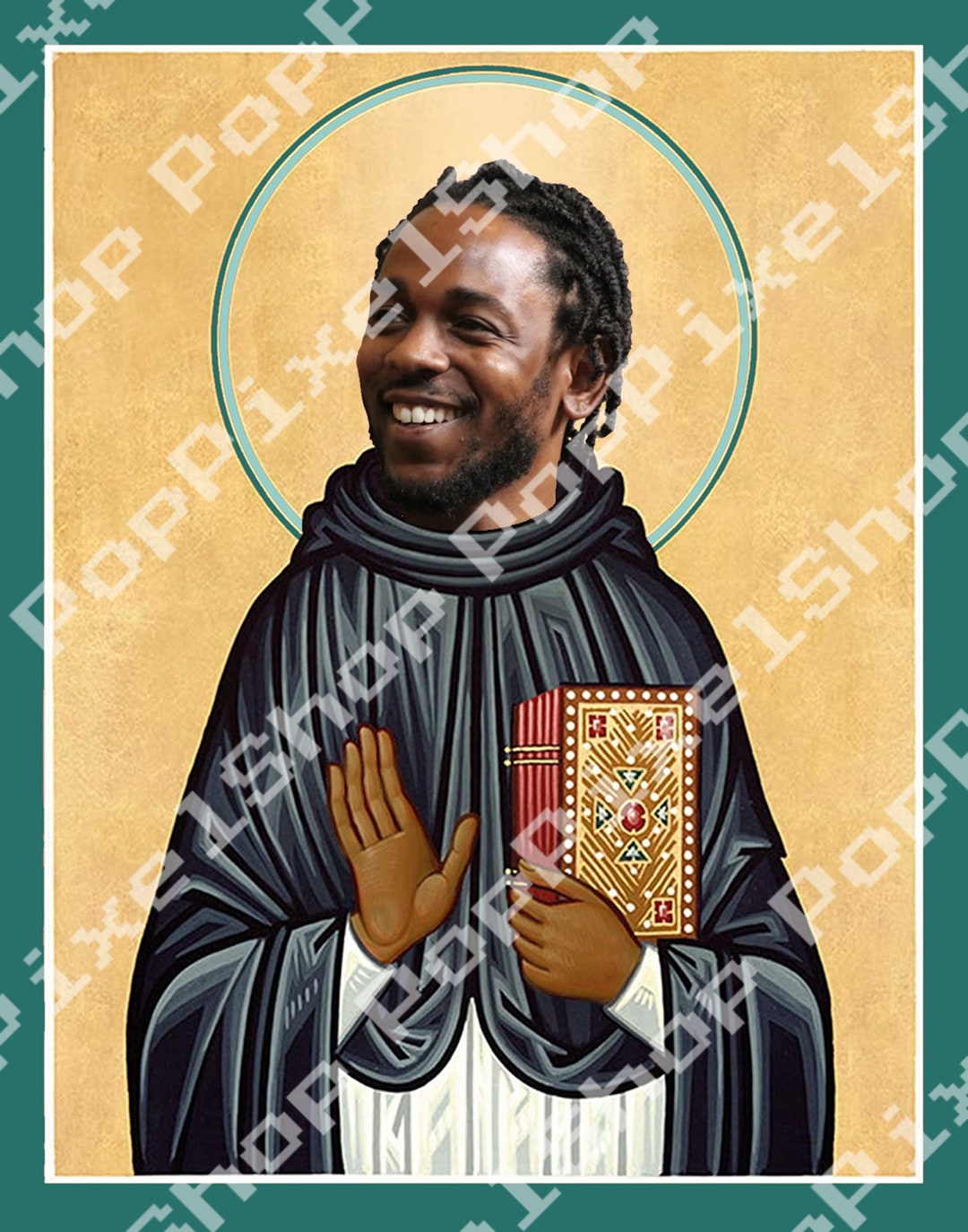 St. Kendrick Lamar Prayer Celebrity Devotional Candle 8" Parody - Etsy