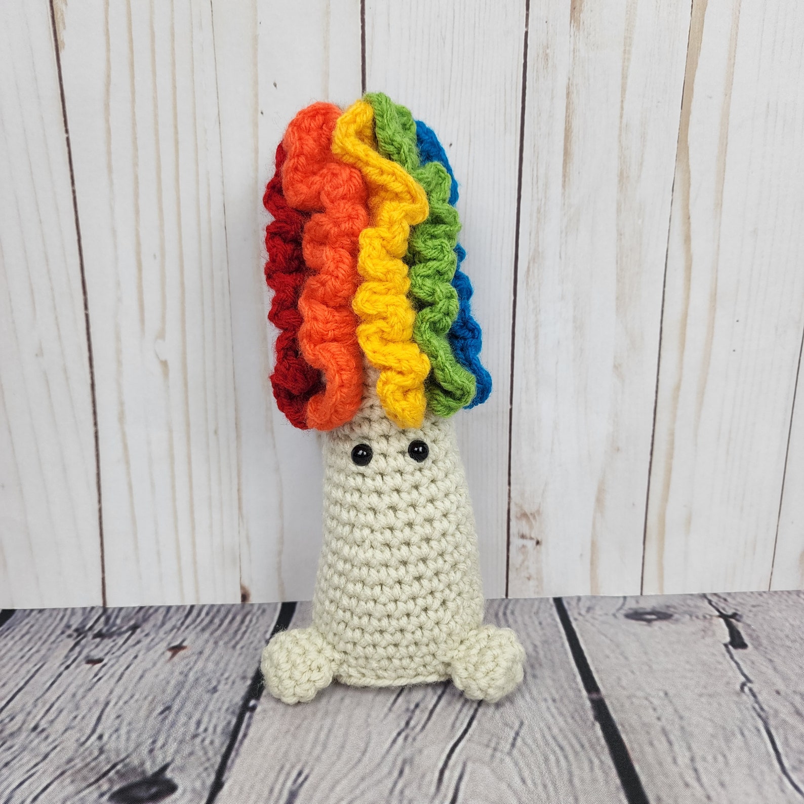 Pride Mushroom Sprite, Crochet Rainbow Flag Mushrooms, Rainbow Mushies ...
