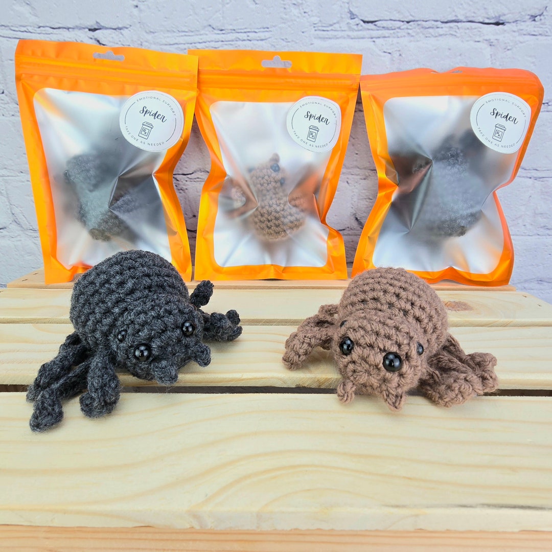 Crochet Emotional Support Spider Plush – Cute Creepy Crawly Companion ...