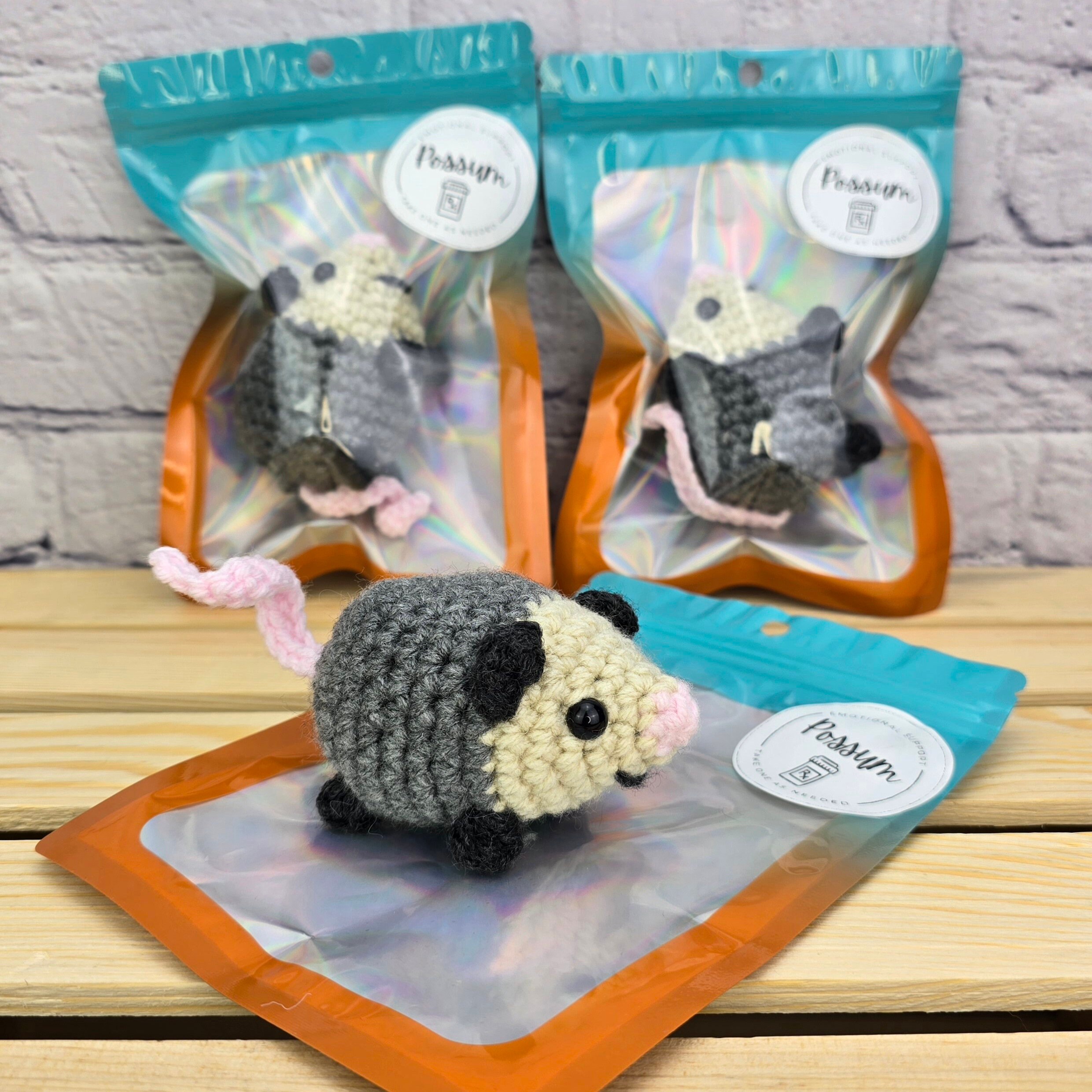 Emotional Support Possum Plushie – Handmade Opossum Toy | Cute Stocking ...