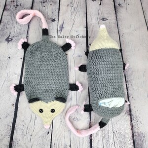 Possum Holiday Stocking, Crochet Possum Christmas Stocking, Possum Bag ...