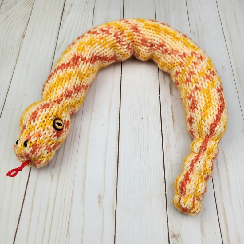 Knit Corn Snake Stuffed Snake Plushie Toy 2 Foot Long Snake - Etsy