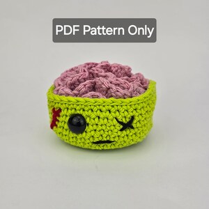 Zombie Brain Coasters Crochet Pattern, Halloween Crochet Pattern ...