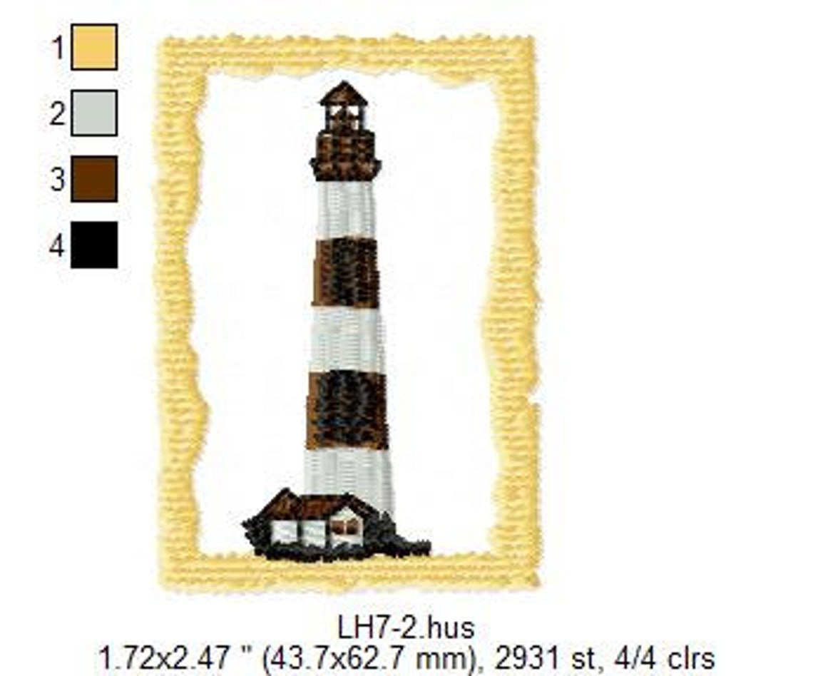 Lighthouses Machine Embroidery Design 4 Designs Instant | Etsy