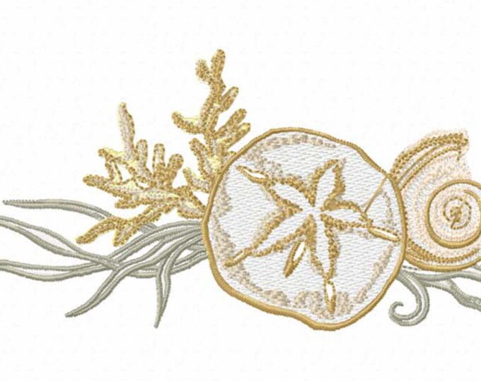 Seashells Machine Embroidery Design 3 Sizes - Instant Digital Download ...