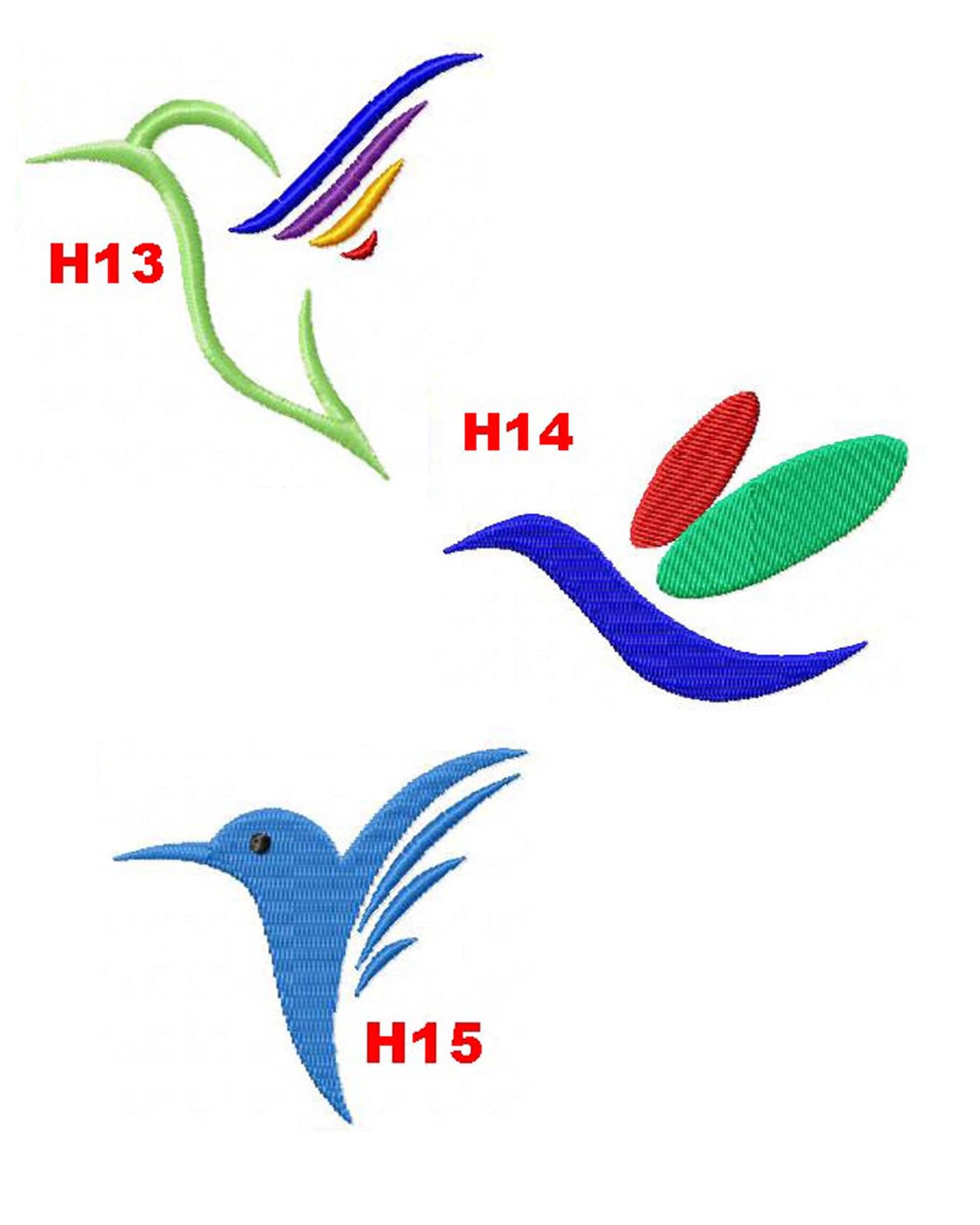 Hummingbird Machine Embroidery Designs 15 Designs Package | Etsy