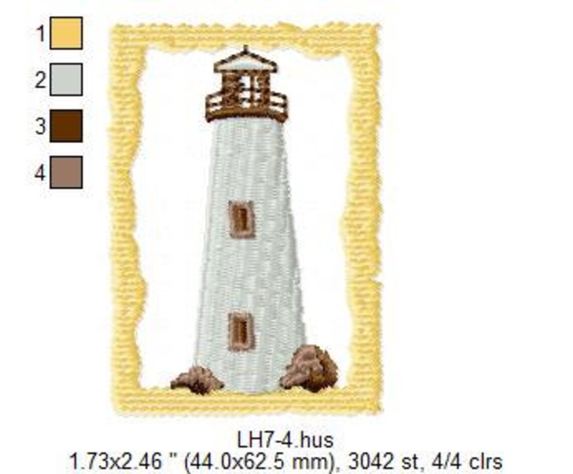 Lighthouses Machine Embroidery Design 4 Designs Instant | Etsy