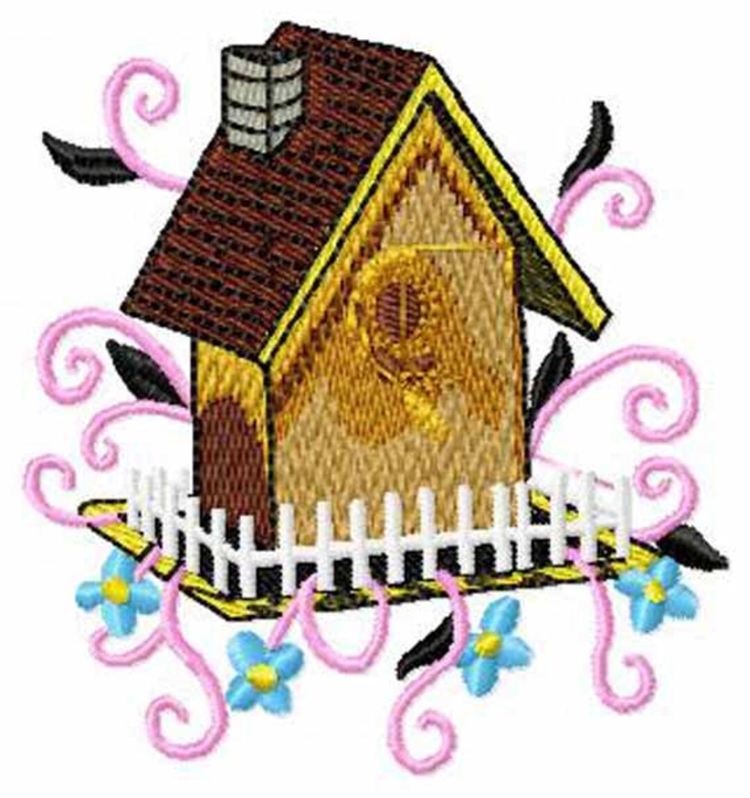 Machine Embroidery Birdhouse Designs Collection 2 - 5 Designs - Digital ...