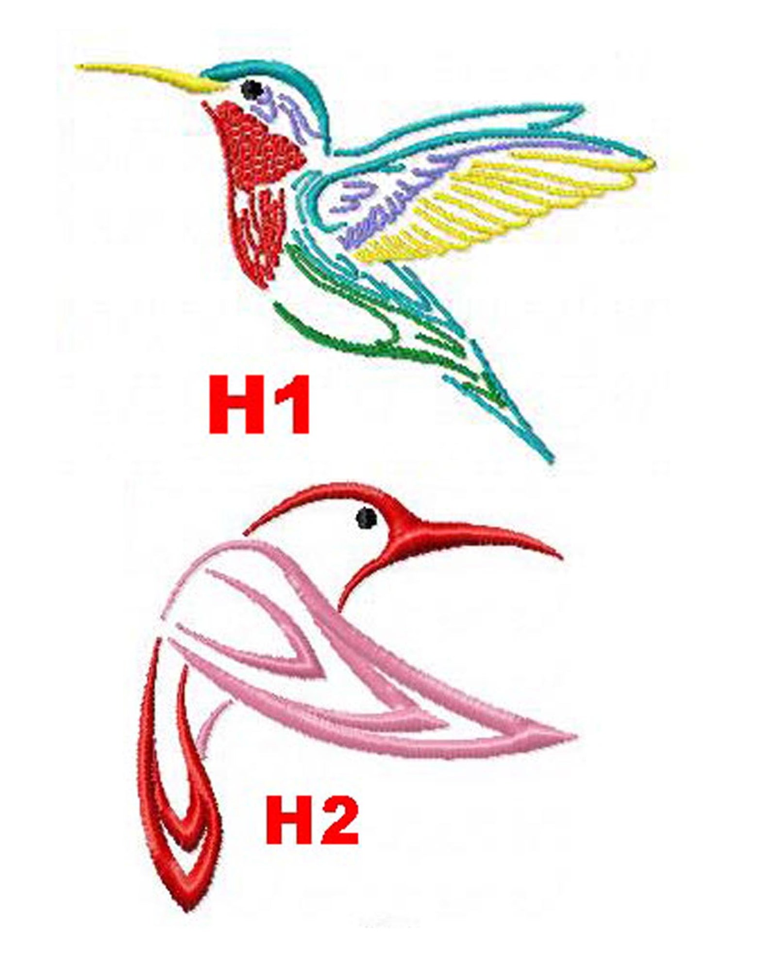 Hummingbird Machine Embroidery Designs 15 Designs Package | Etsy