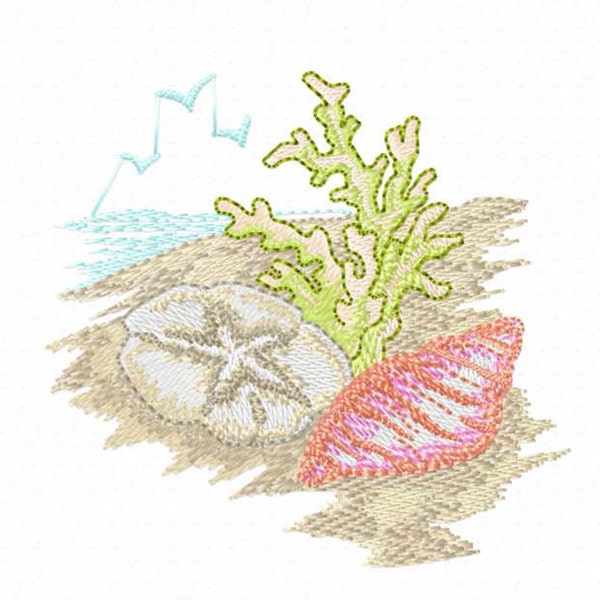 Sea Shells Machine Embroidery - Etsy
