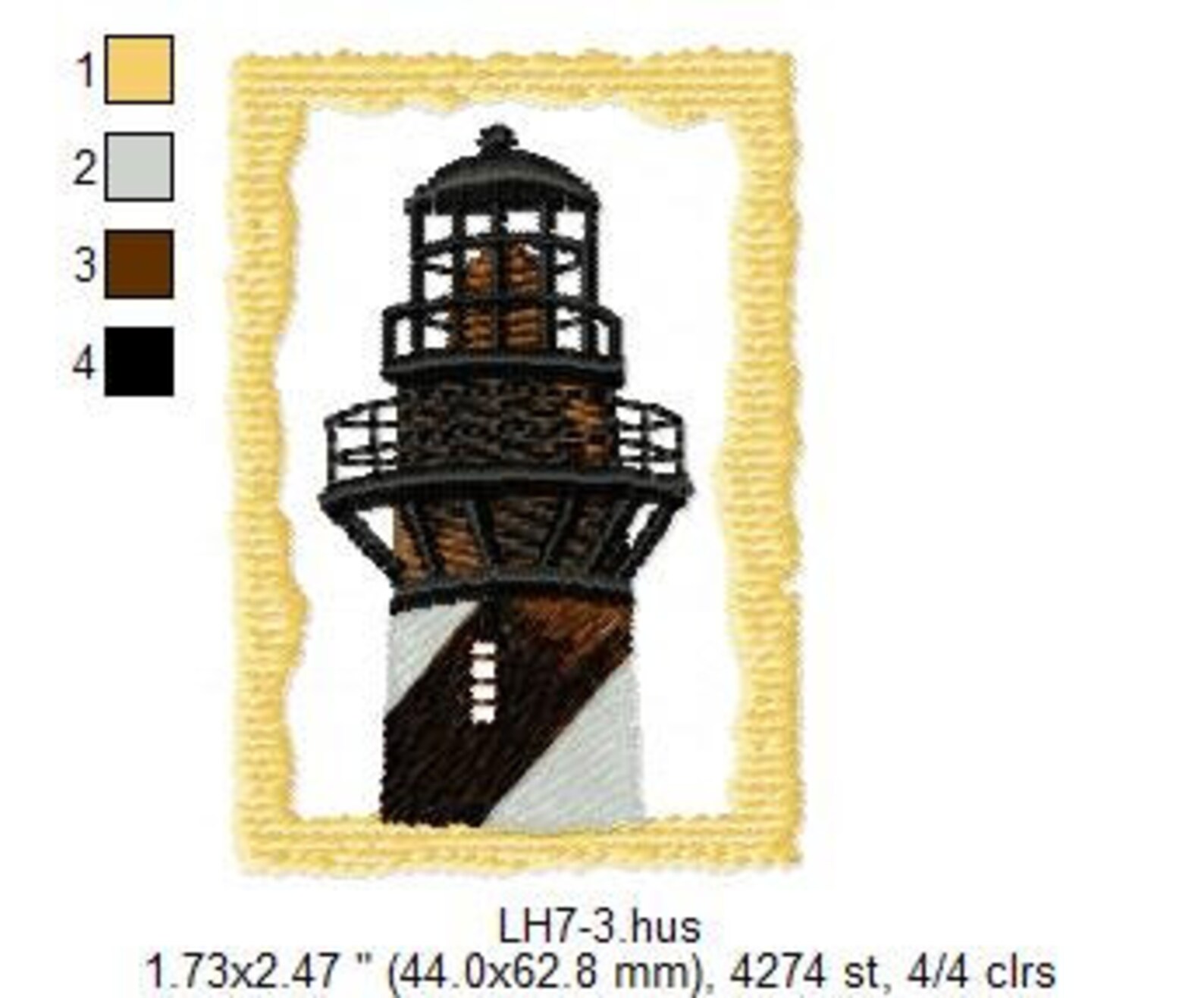 Lighthouses Machine Embroidery Design 4 Designs Instant | Etsy
