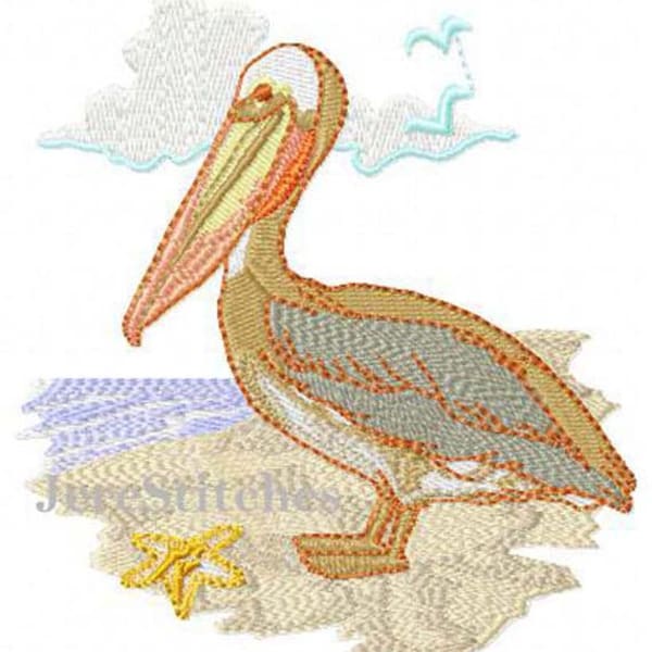 Pelican Embroidery - Etsy
