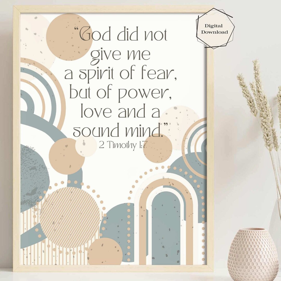 Boho Bible Verse Printable Wall Art, Digital Download, Inspirational ...