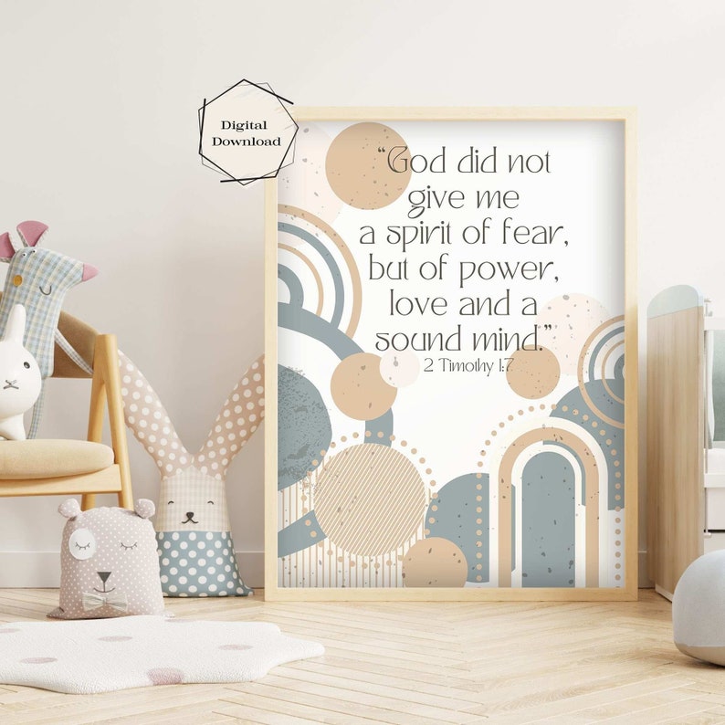 Boho Bible Verse Printable Wall Art, Digital Download, Inspirational ...