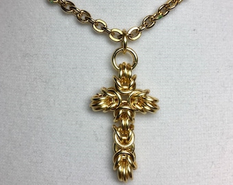 Tutorial for King's Cross Pendant Chain Maille Cross by Brilliant ...