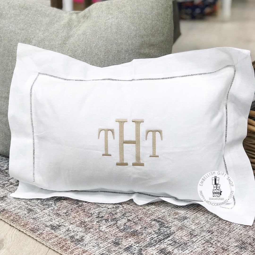 Monogrammed Pillow |personalized Housewarming Gift | Monogram Throw ...