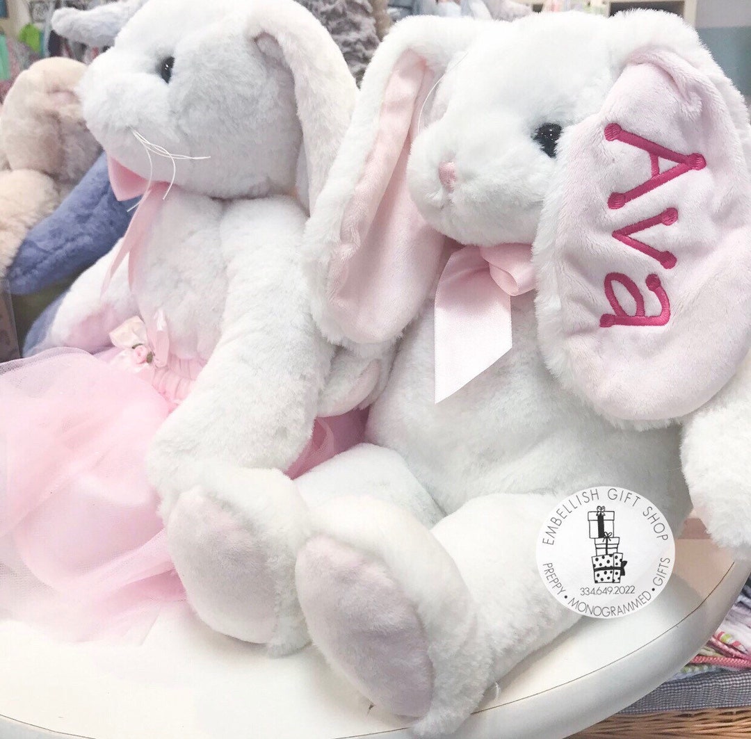 Monogrammed Bunny|personalized Bunny Rabbit,personalized Baby Gift ...