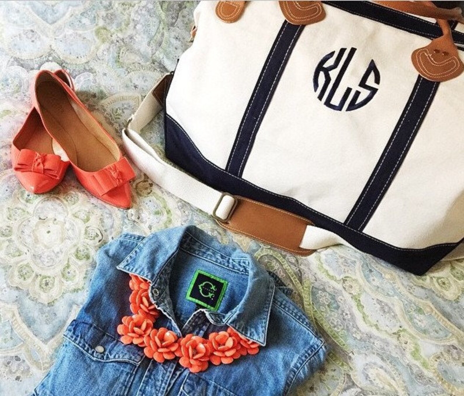 Personalized Canvas Weekender Bag, Monogrammed Overnight Travel Duffel ...