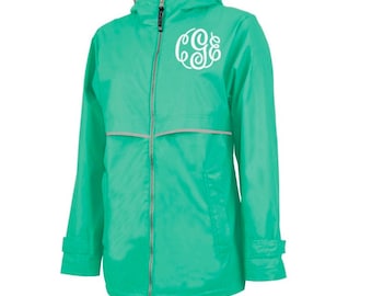 Monogrammed Rain Jacket - Etsy