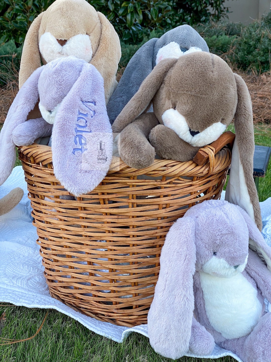 Monogrammed Floppy Bunny | Floppy Ear Bunny Personalized Baby Gift ...