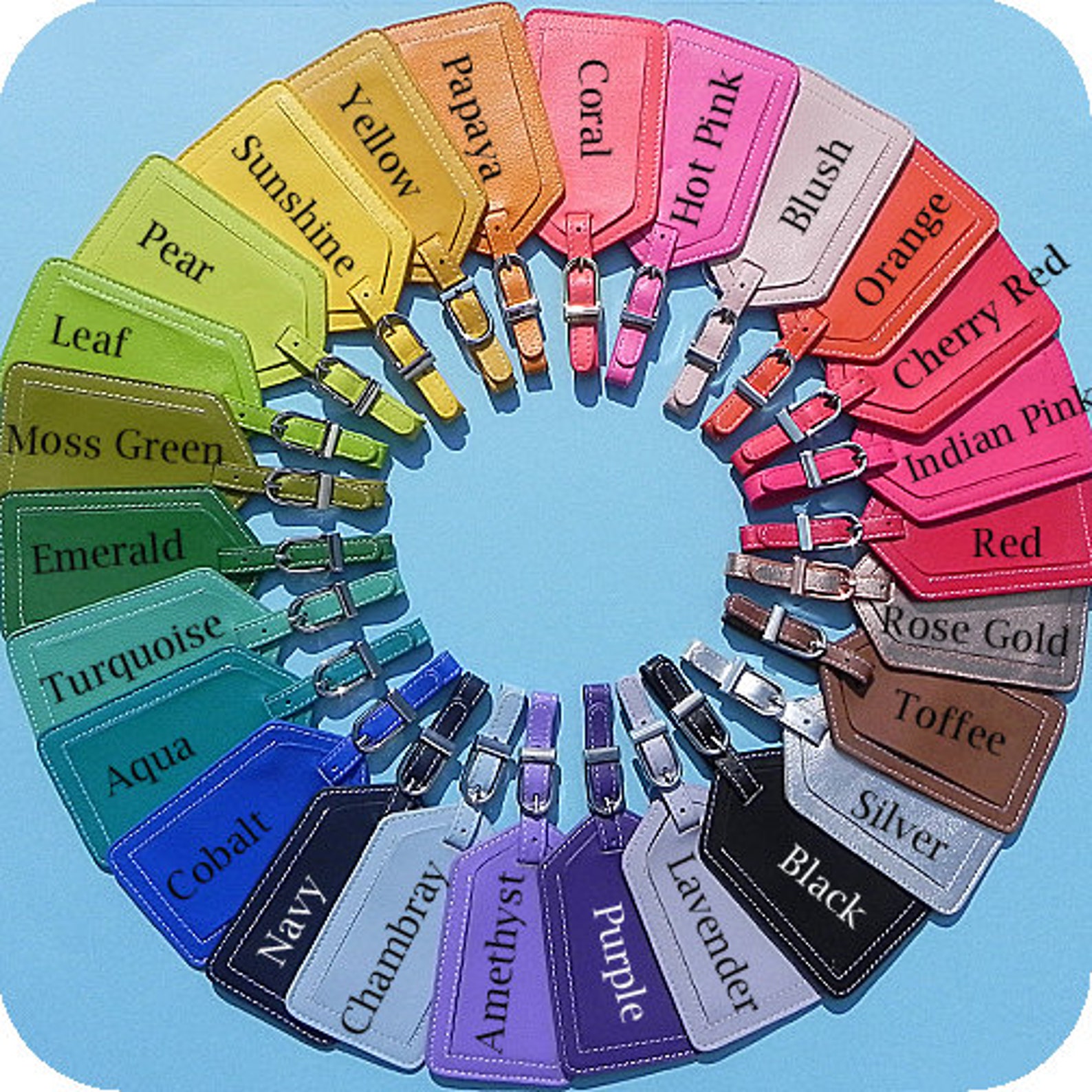 Monogrammed Luggage Tags Personalized Leather Luggage Tag - Etsy